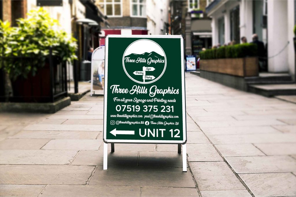 Pavement Signs - Three Hills Graphics Ltd
